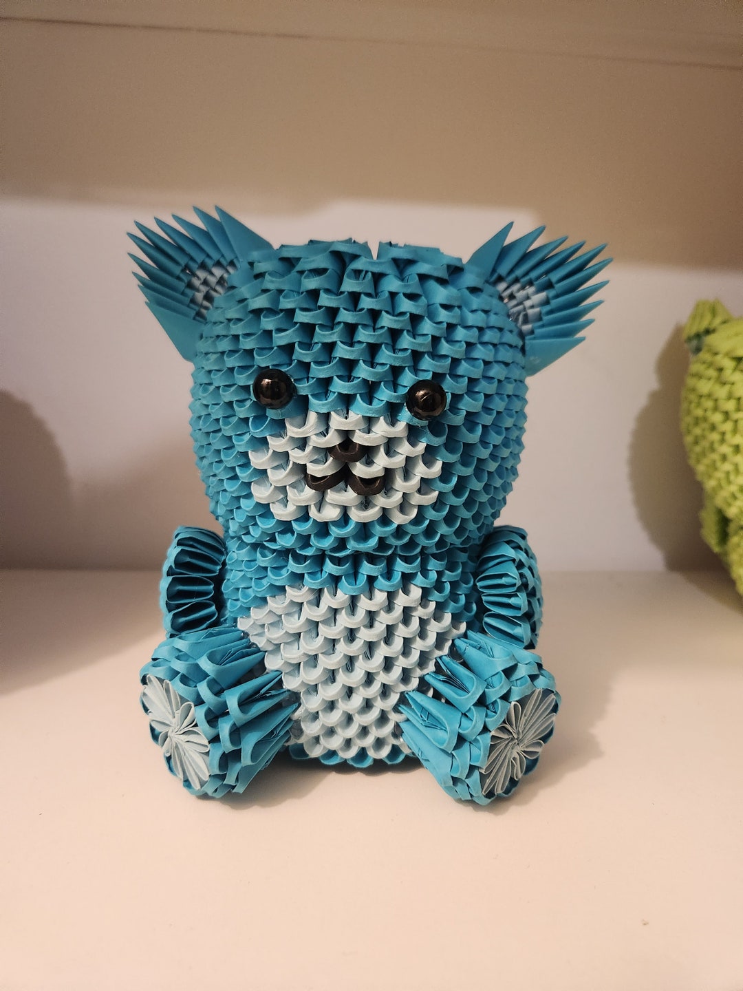 3D Origami Large Bear - Etsy