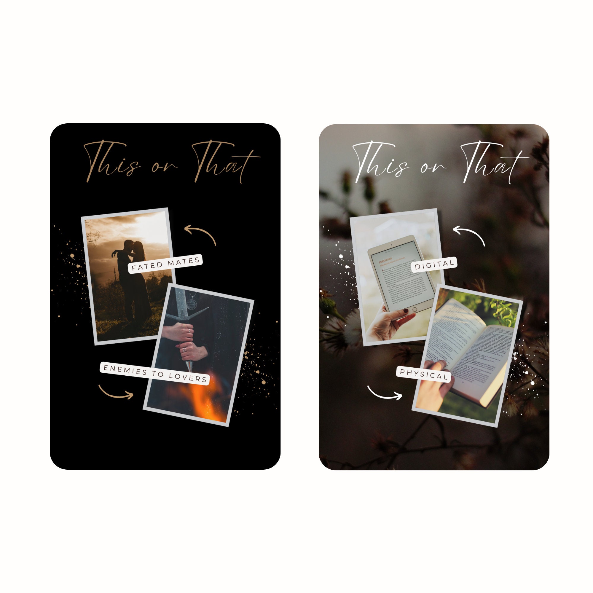 10 Canva THIS OR THAT Bookish Templates | Authors | Readers ...