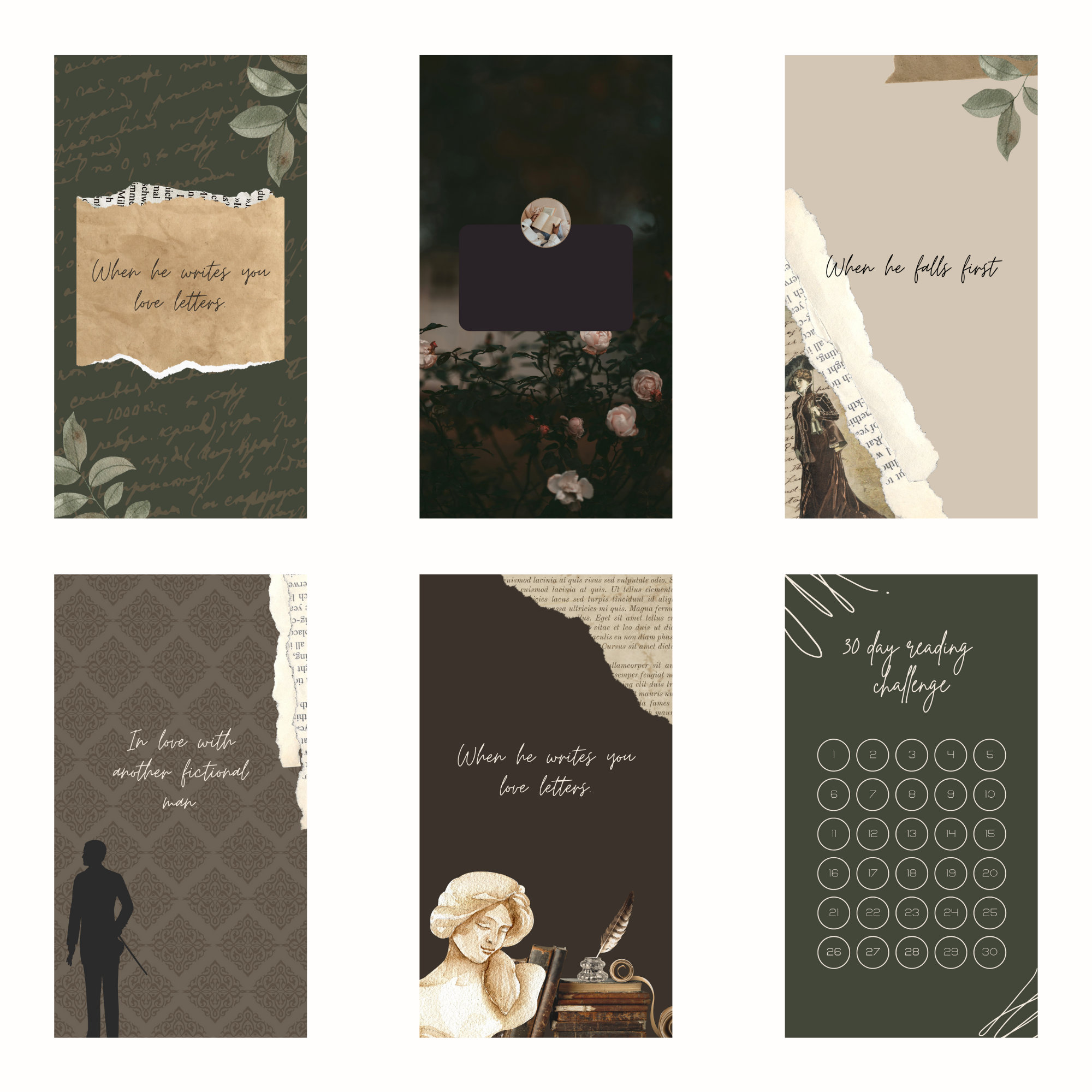 150 Canva Dark Academia Author Templates Writers Bookstagram Digital ...