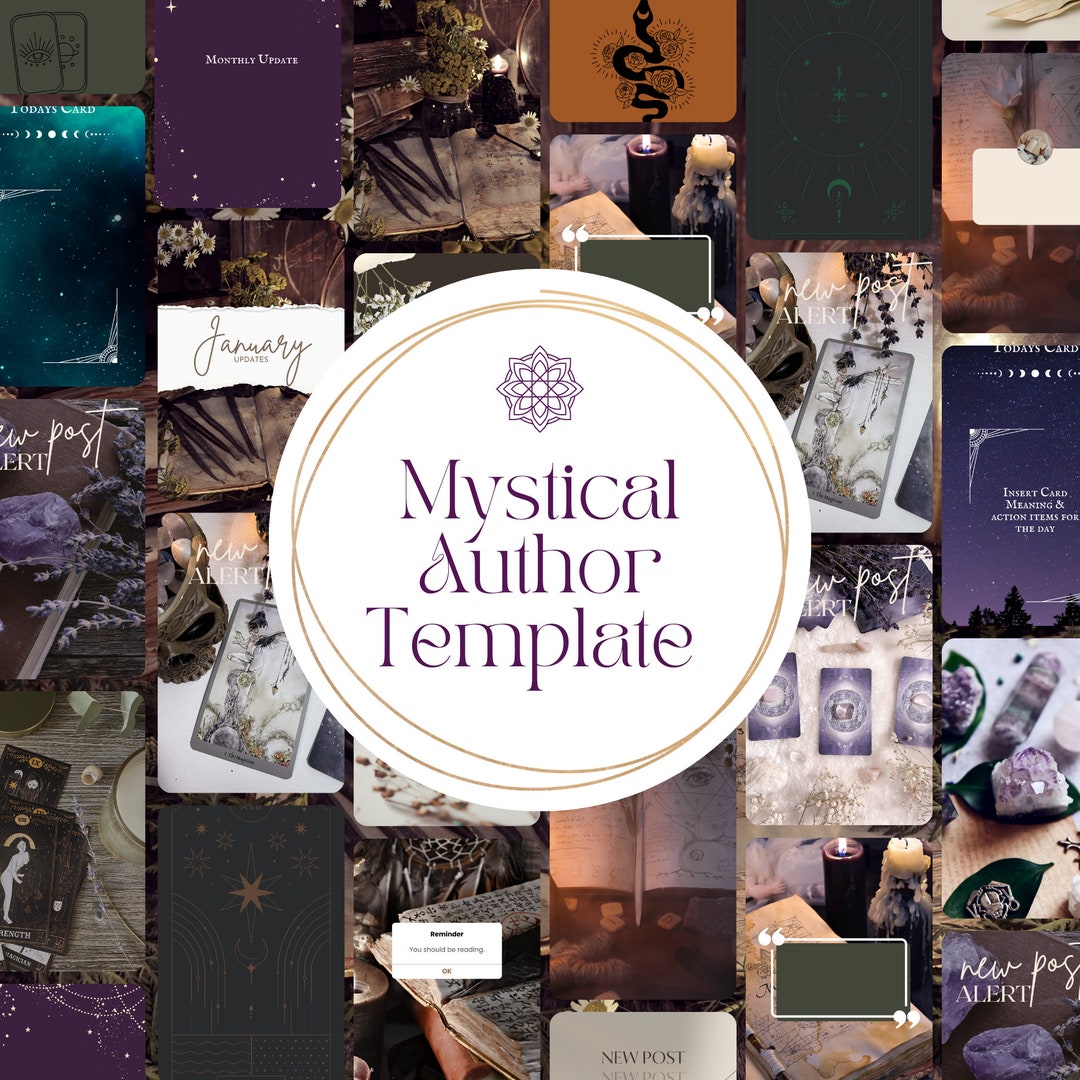 170+ Canva Mystical Author Templates | Writers | Bookstagram | Digital ...