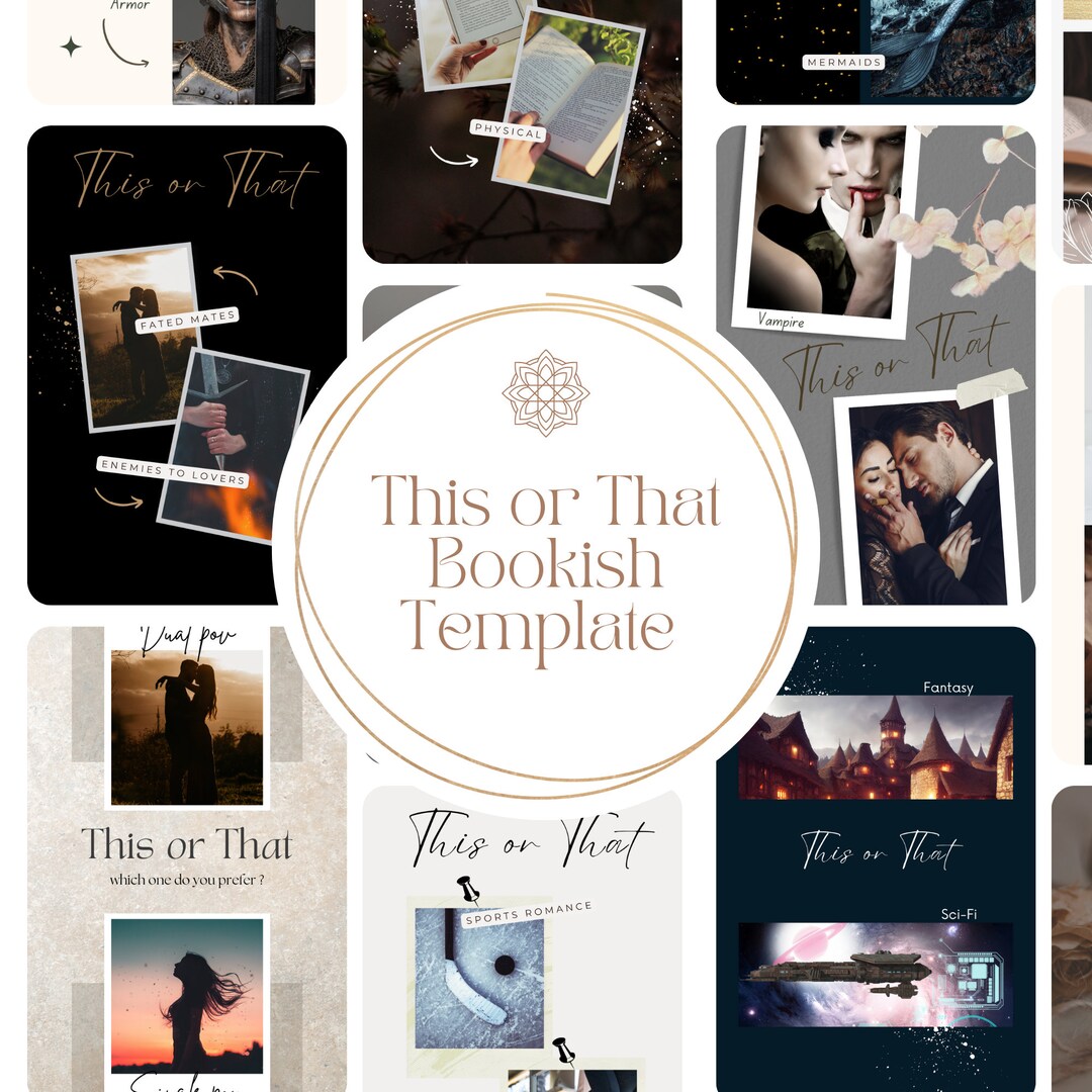 10 Canva THIS OR THAT Bookish Templates | Authors | Readers ...