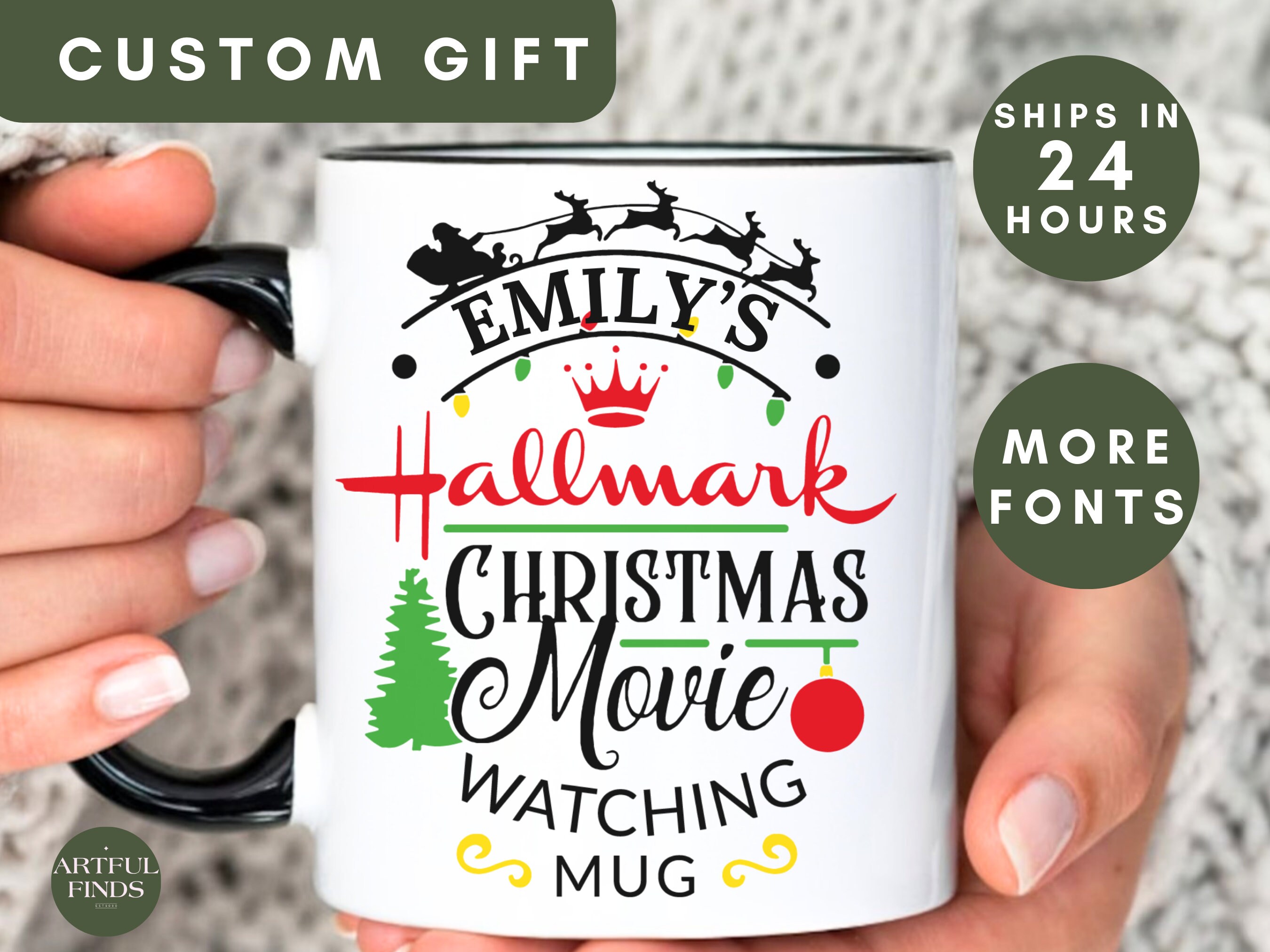 Personalized Hallmark Christmas Movie Watching Mug Personalized Xmas ...