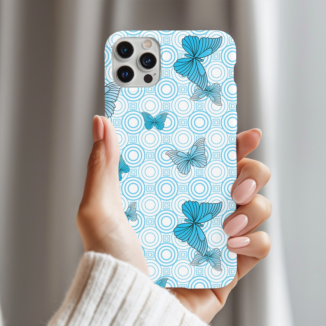 Blue Butterfly Zentangle Tough iPhone Cases, Coquette Samsung Galaxy ...