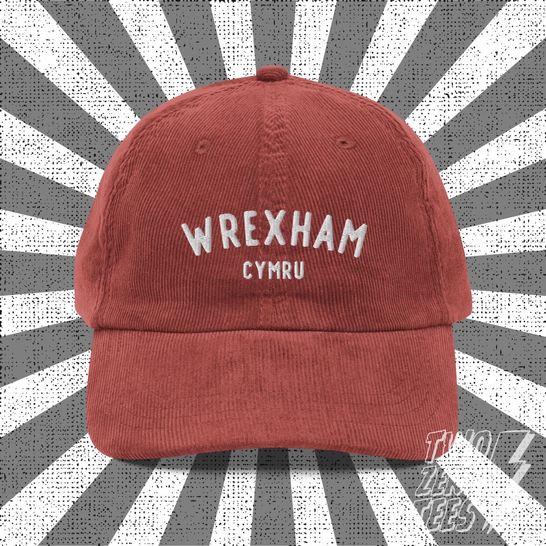 Wrexham Cymru Retro Style Corduroy Cap. Premium Red Dragons Dad Hat ...