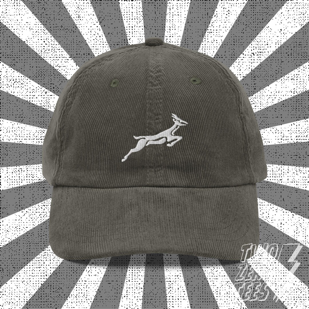 South Africa Vintage Style Corduroy Cap. Premium Springbok Fan Hat ...