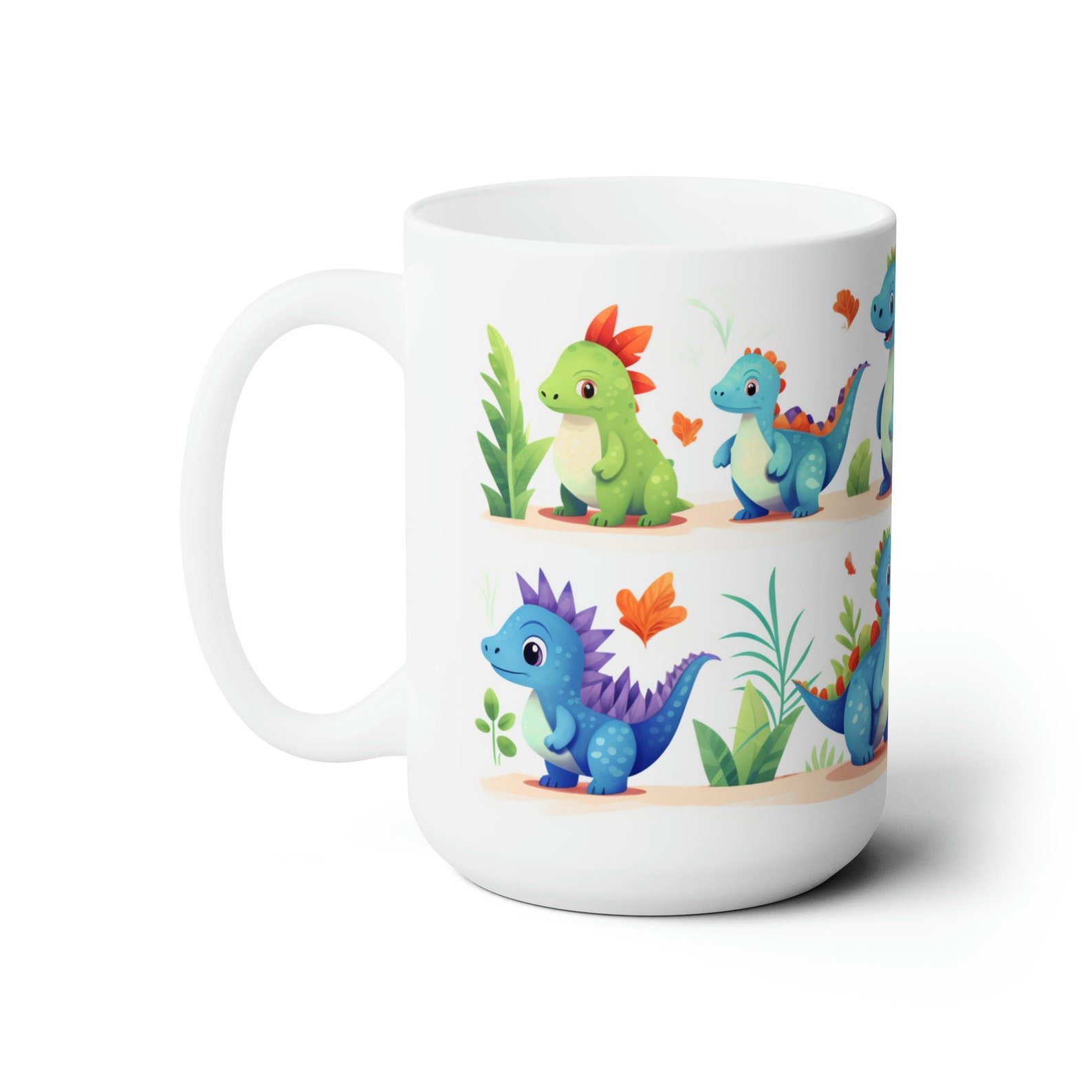 Mug With Cute Dinosaurs, Mug Gift, Dinosaurs, Coffee Mug, Tea Mug ...