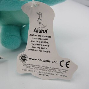 NEW W/ Tags Blue Aisha Plush Neopets Limited Edition 2002 - Etsy