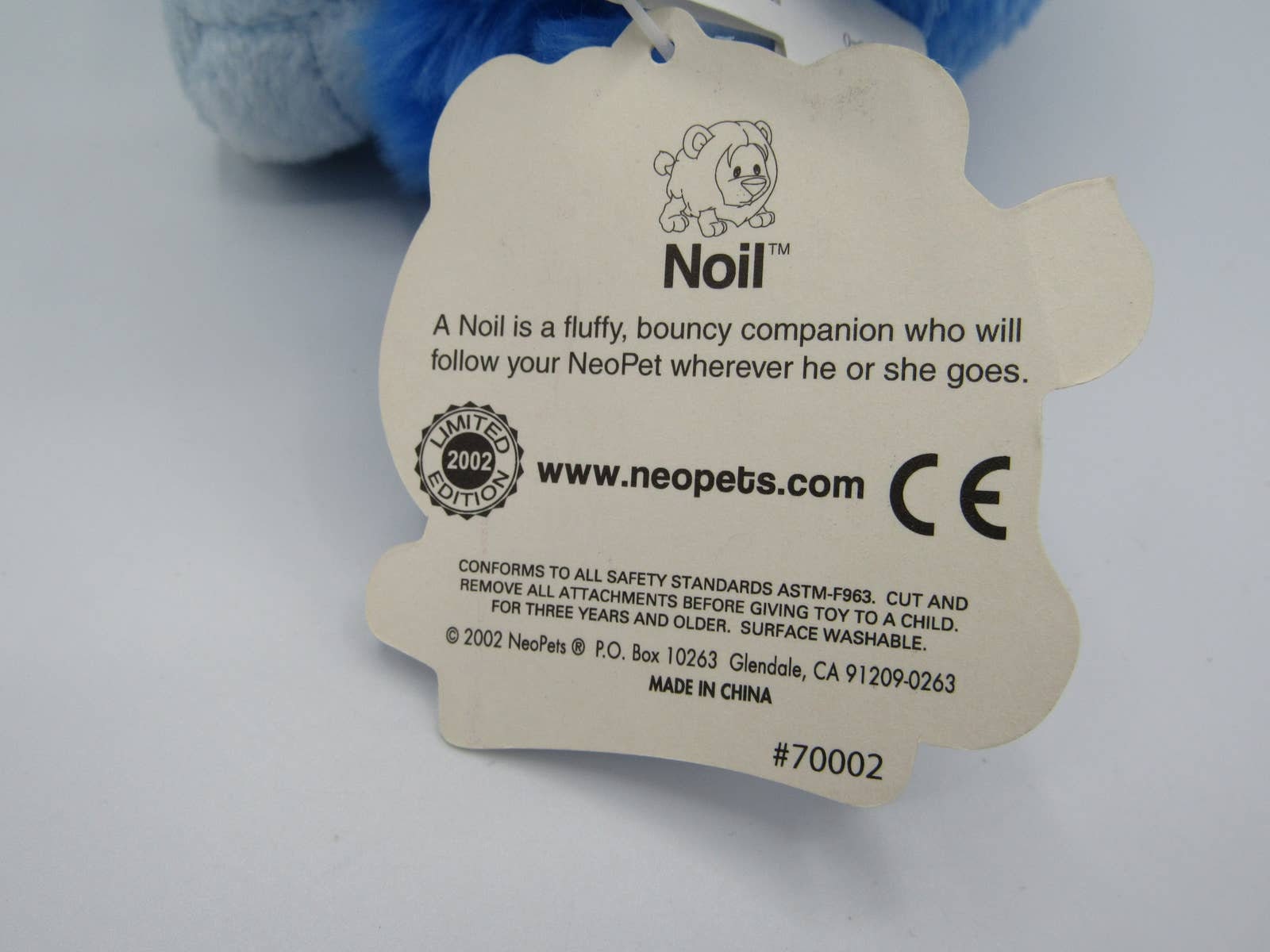 NEW W/ Tags Blue Noil Plush Neopets Petpet Limited Edition 2002 Vintage ...