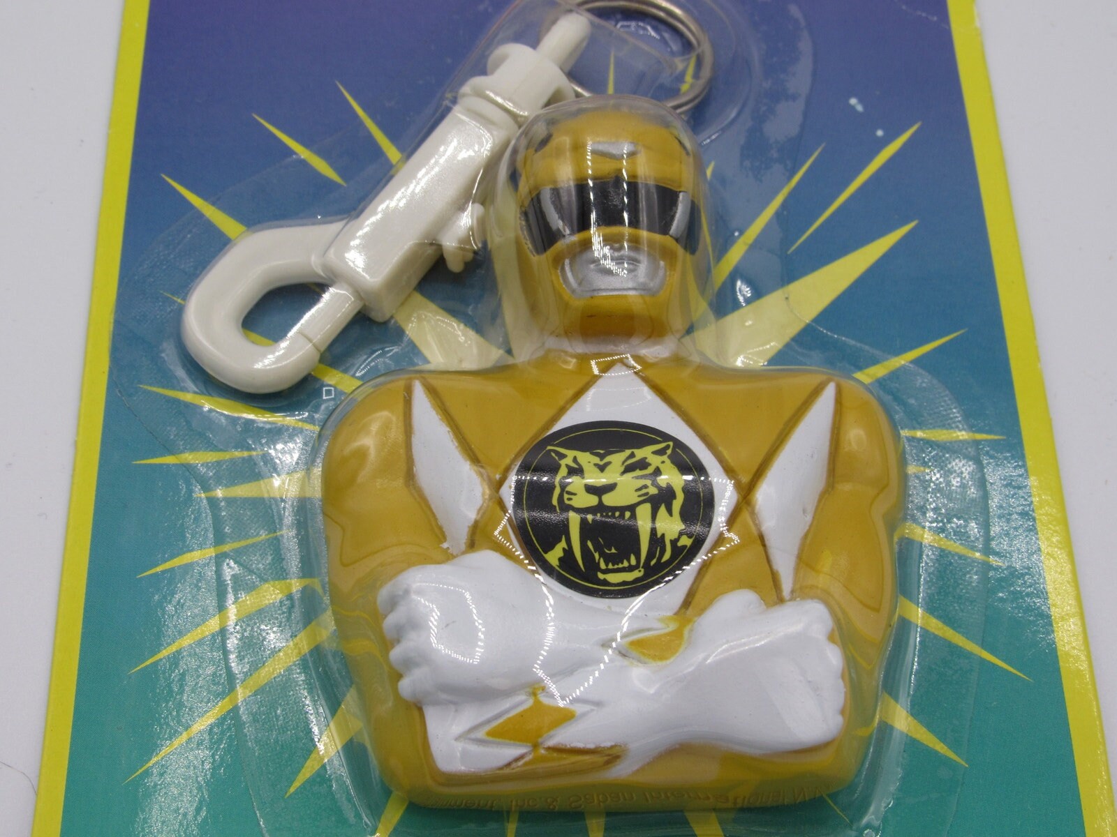NEW Yellow Ranger Bust Power Rangers Keychain Coin Pouch 1993 Saban ...
