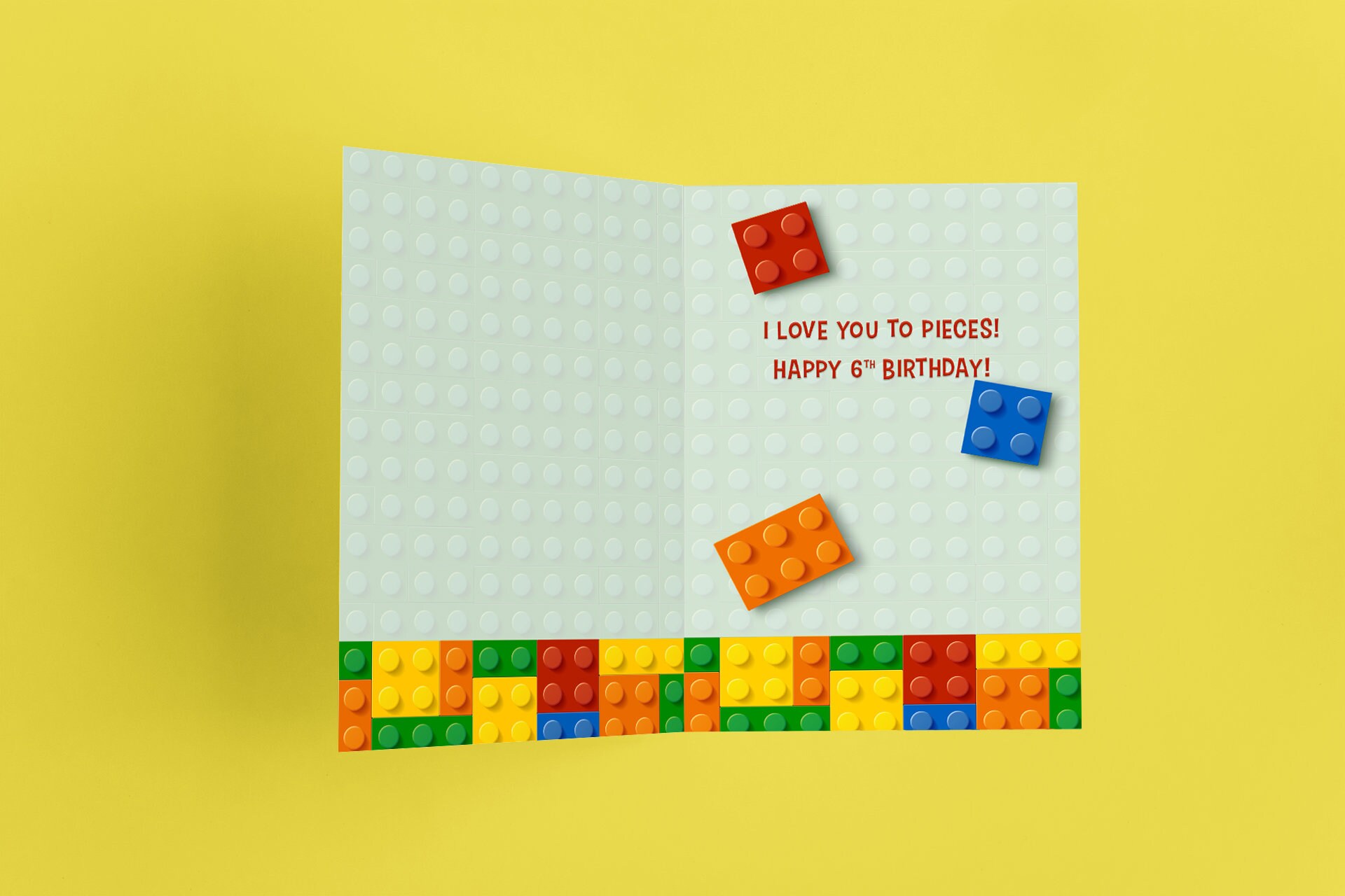 Lego Style 6th Birthday Greeting Card - Etsy