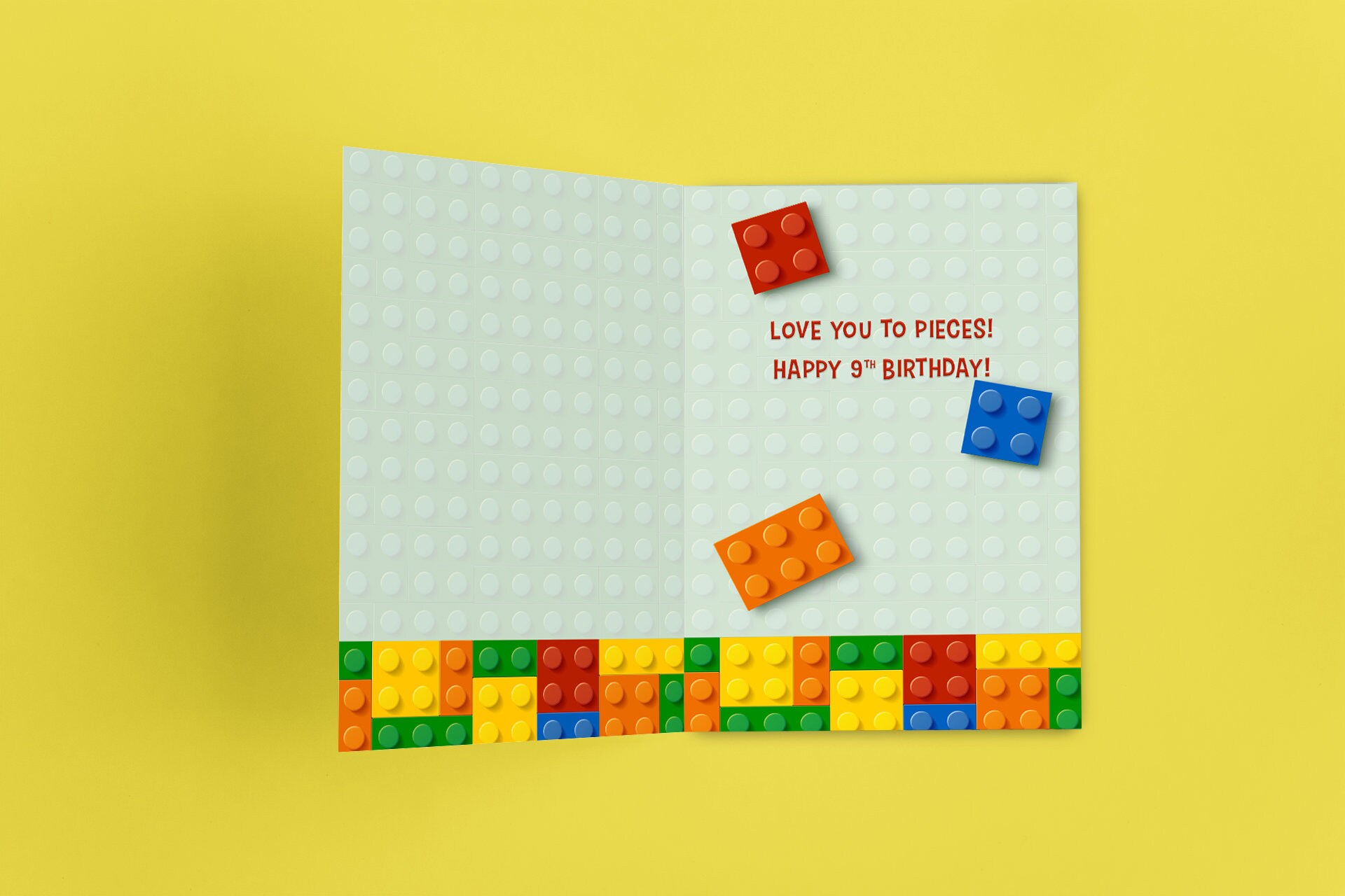 Lego Style 9th Birthday Greeting Card - Etsy