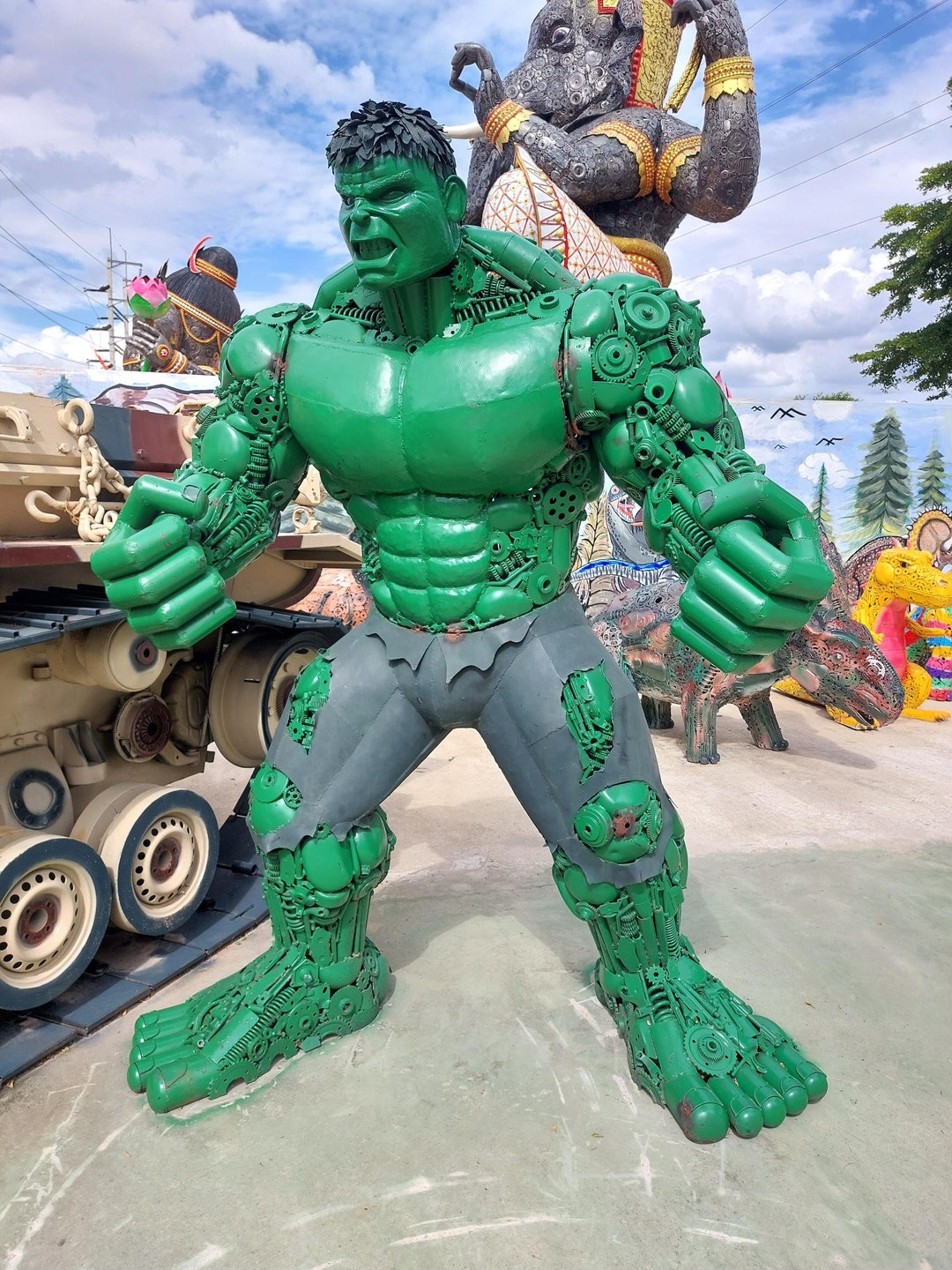 Handcrafted Sculpture Work of Art Welded Metal Recycled Mechanical ...