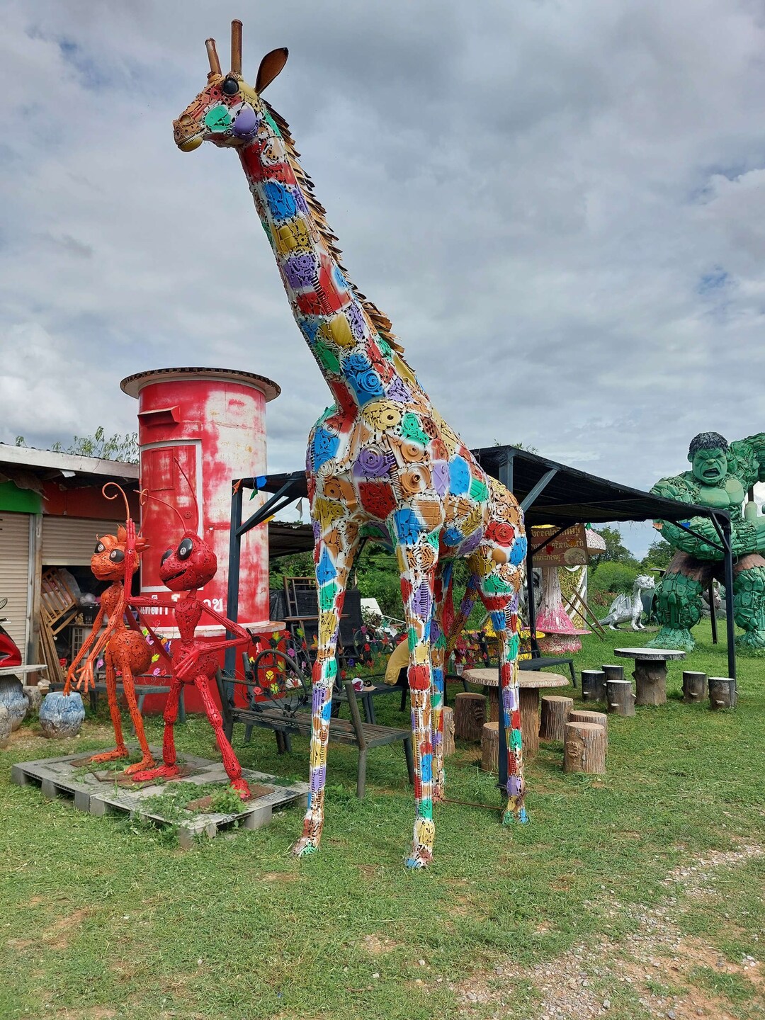 Handcrafted Sculpture Work of Art Welded Metal Recycled Mechanical ...