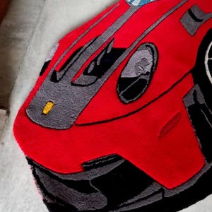 Car Shaped Hand Tufted Rug Custom Rug Sports Car Carpet Racing Car Rug ...