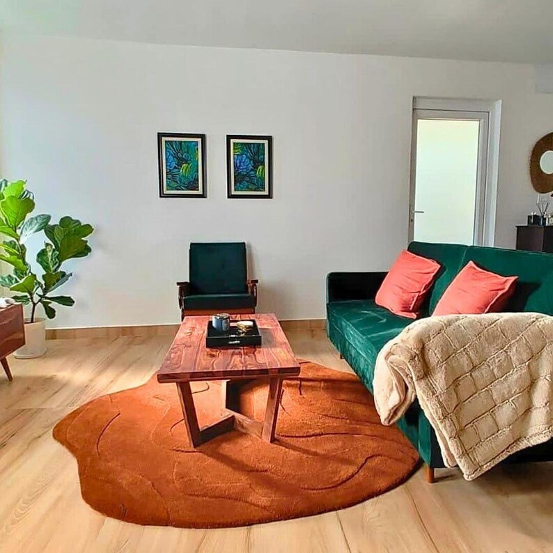 Irregular Shaped Hand Tufted Rug Multiple Color Customized Rug Unshape ...