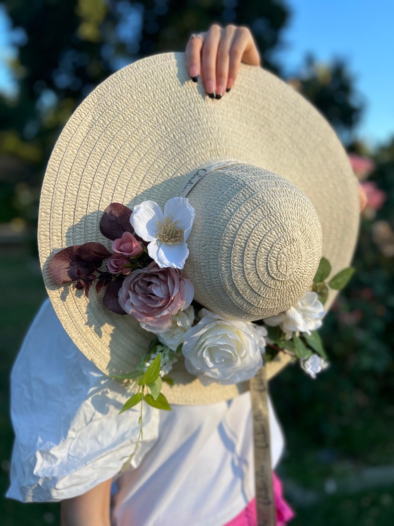 Cottagecore Floral Sun Hat | Handmade Garden Party Hat | Picnic and ...