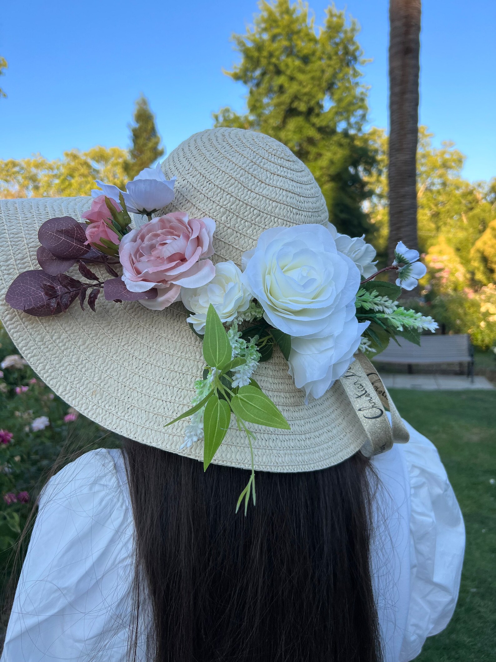 Cottagecore Floral Sun Hat | Handmade Garden Party Hat | Picnic and ...