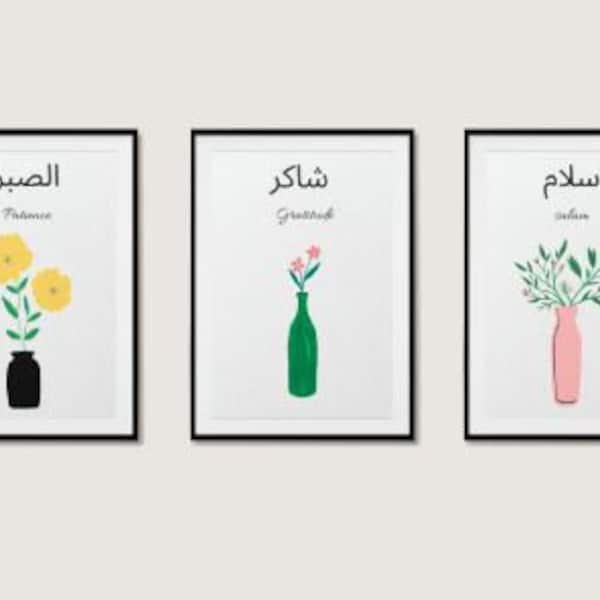 Arabic Motivational Wall Art - Etsy