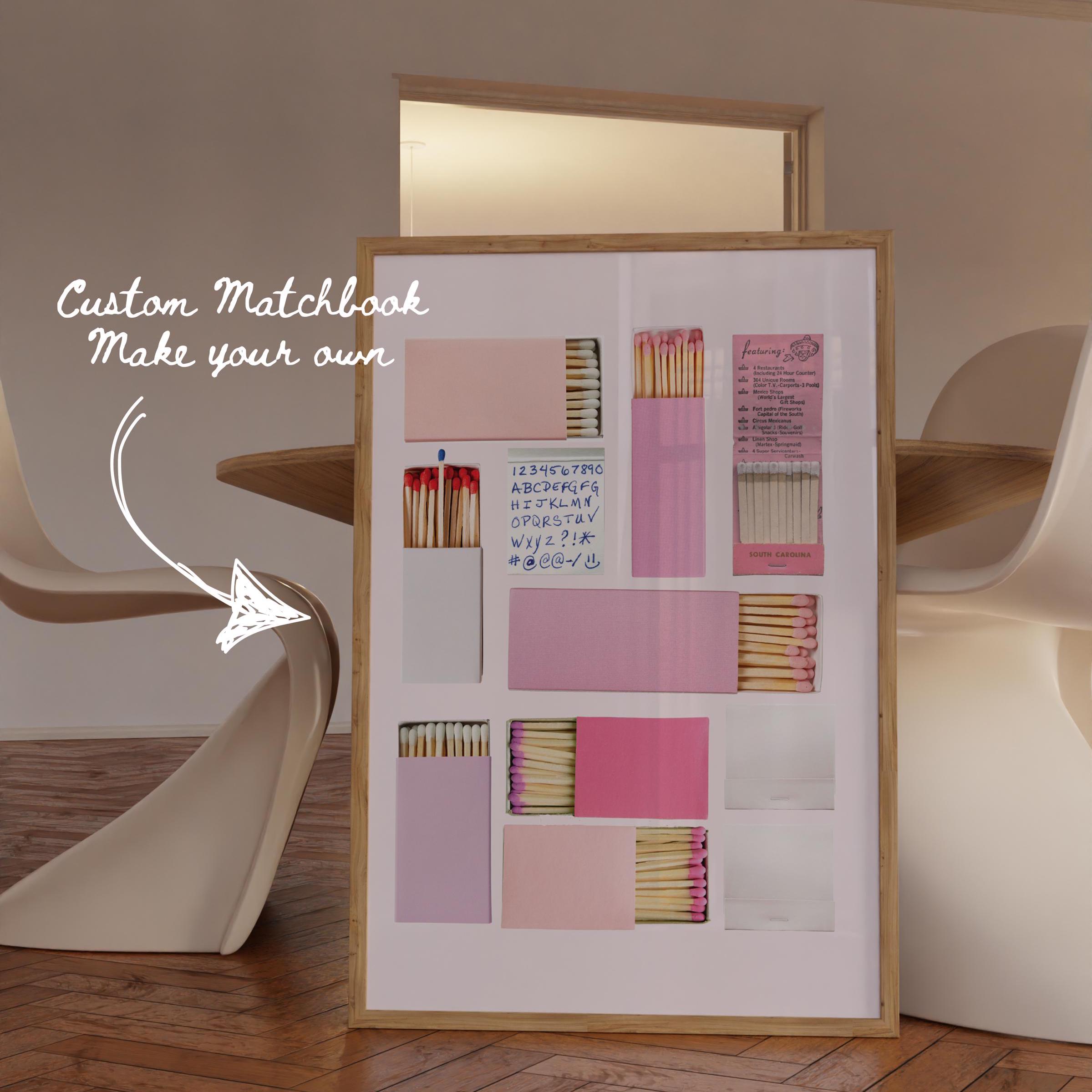 Blank Pink Matchbook Print, Trendy Matches Poster, Trendy Wall Art ...