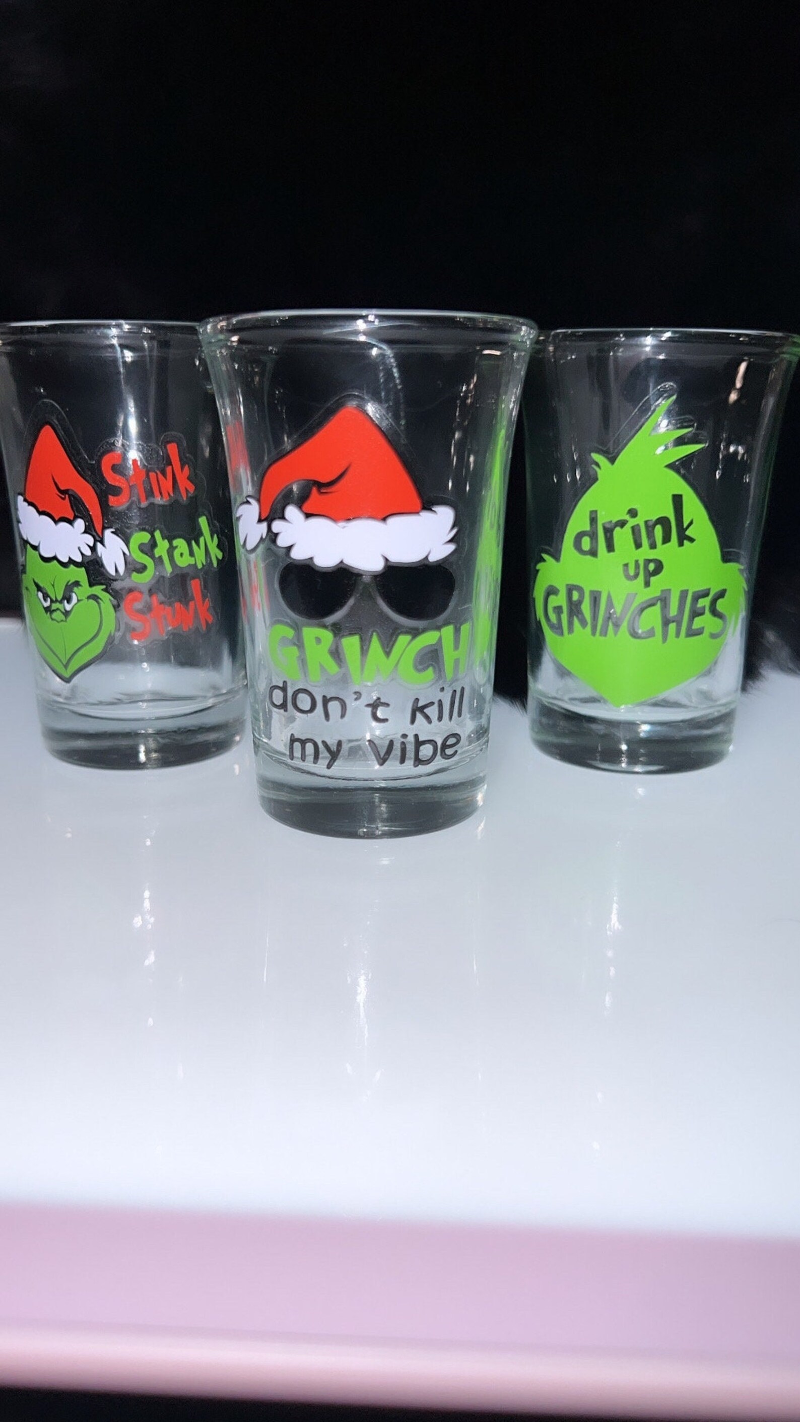 Grinch Drink up Grinchmas Green Guy 1.5oz Shot Glass Gift Set - Etsy