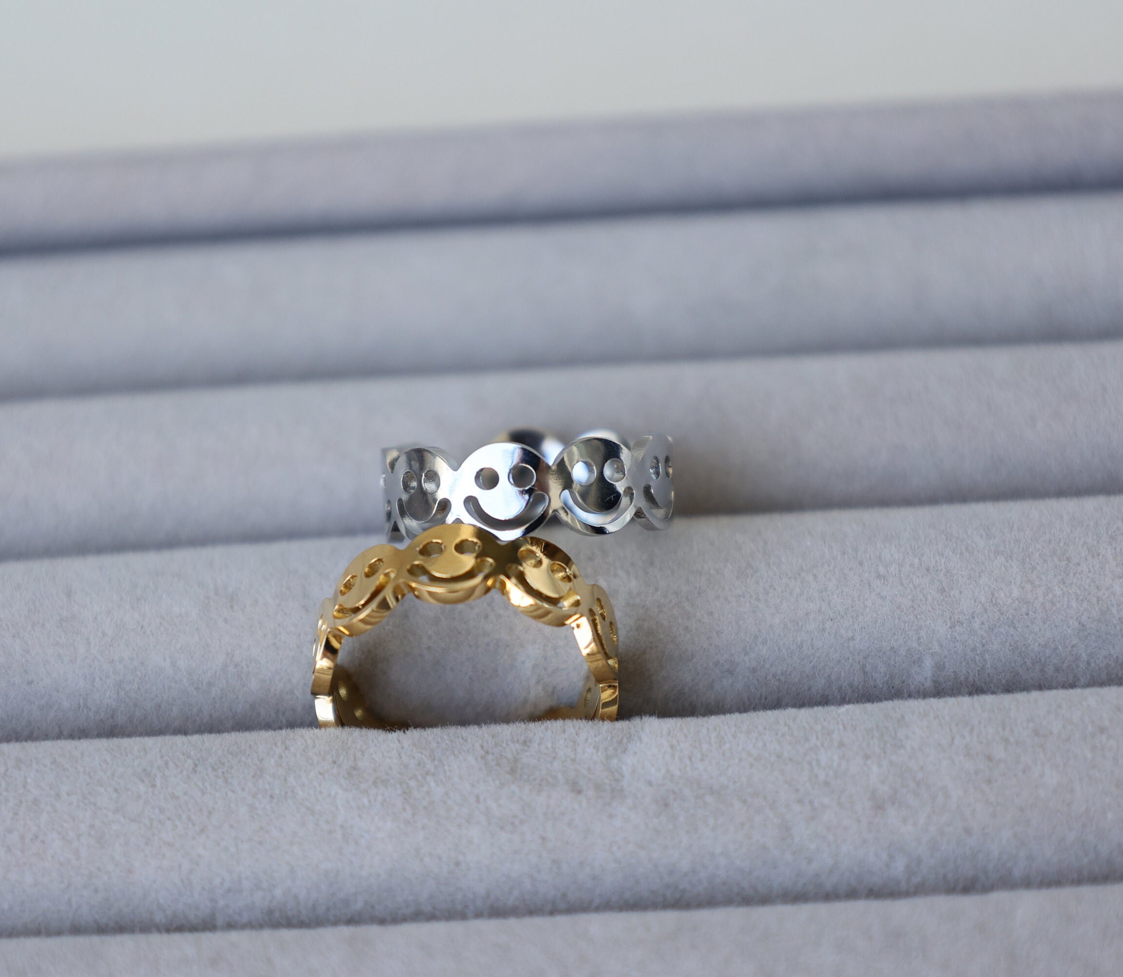 Smiley Face Ring Happy Face Ring Adjustable Waterproof Happy - Etsy