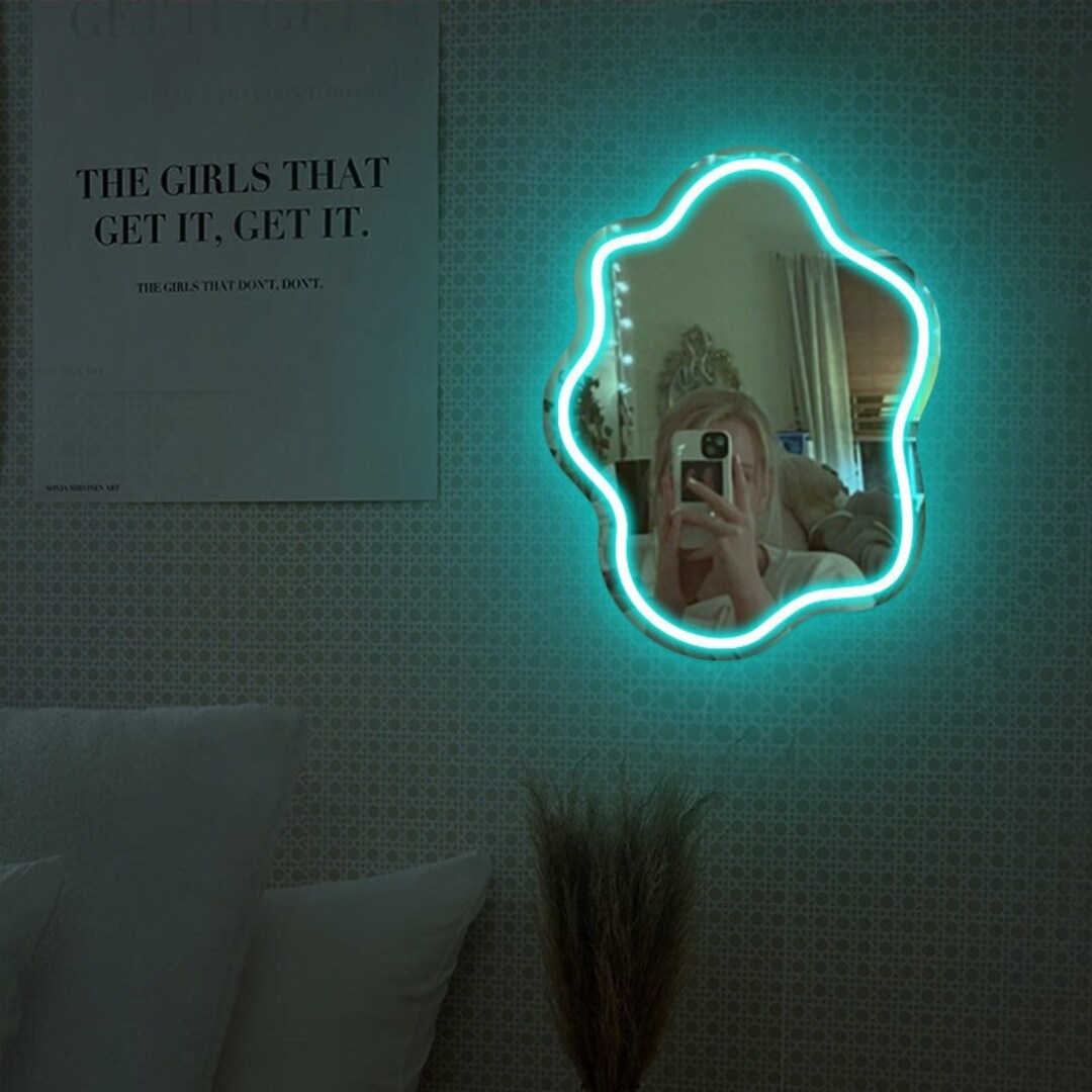 Custom Wavy Wiggle LED Neon Mirrior Christmas Gifts Custom - Etsy