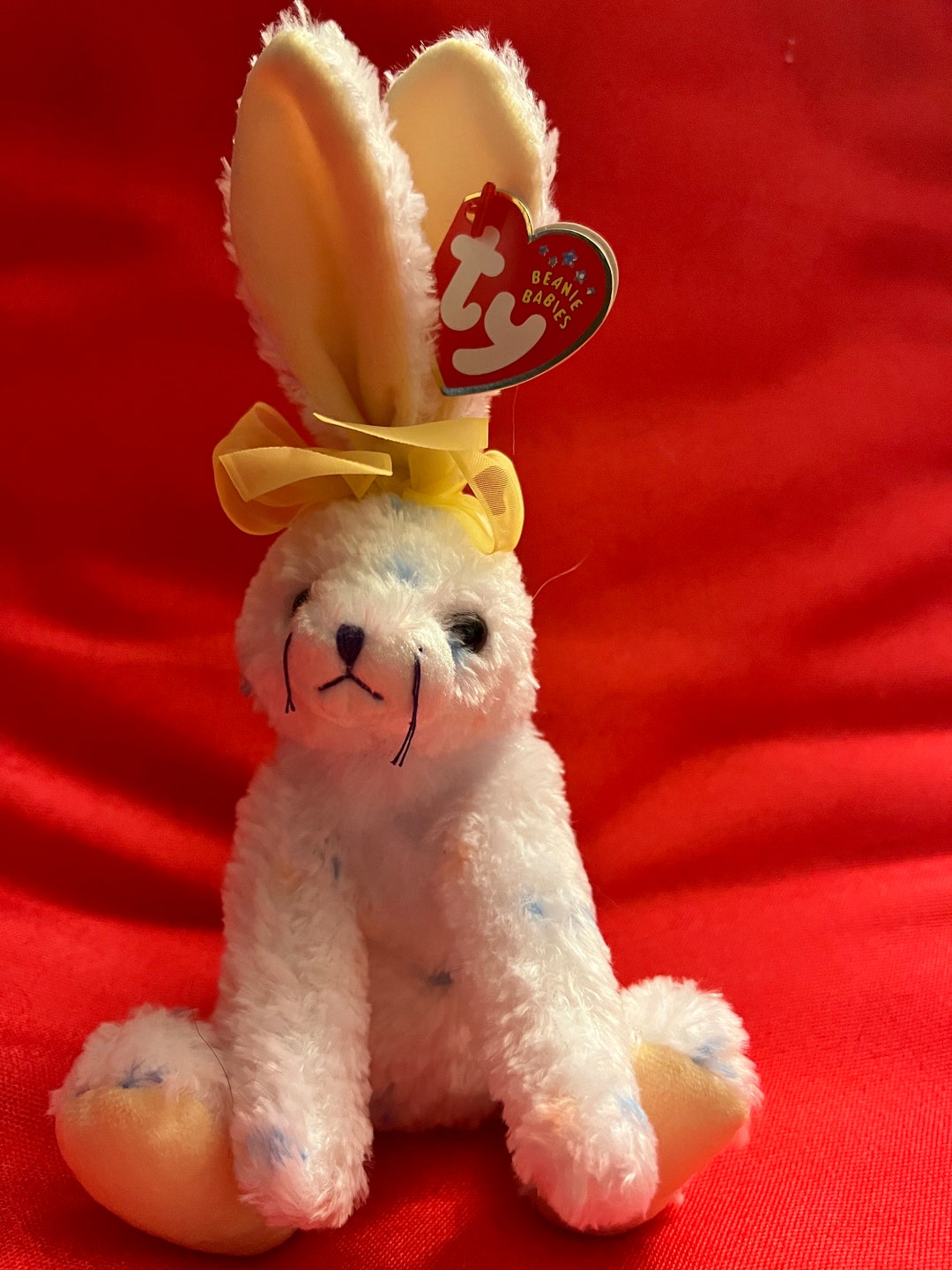 Carrots the White Bunny Beanie Baby - Etsy
