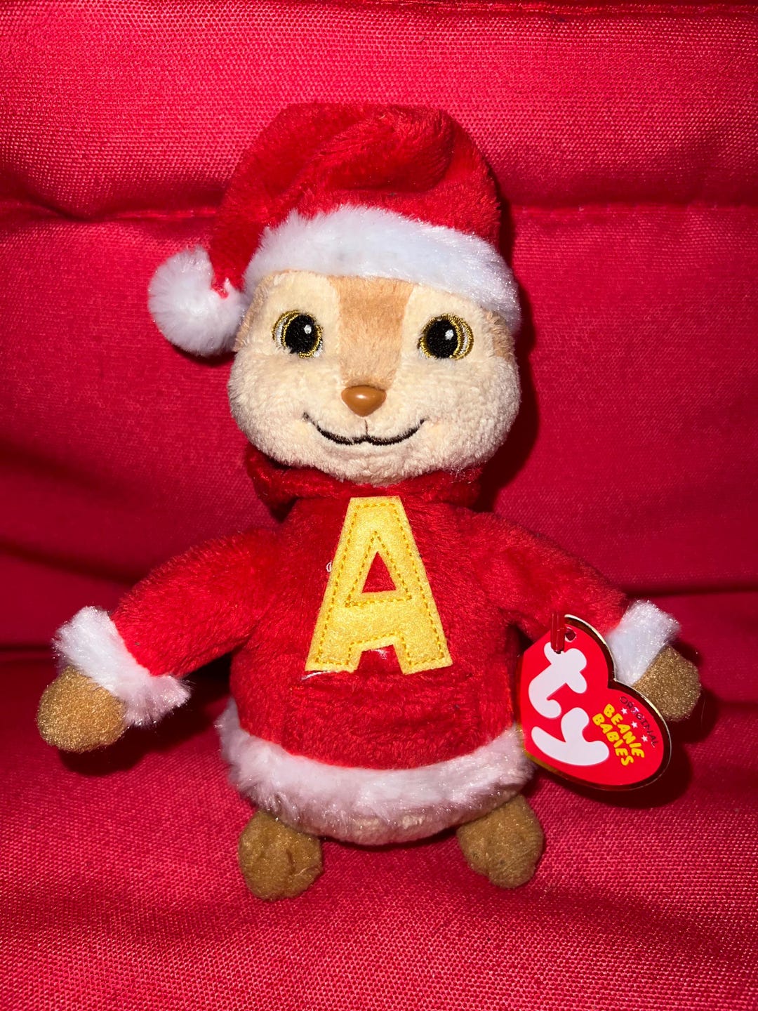 Alvin From Alvin and the Chipmunks •beanie Baby With Christmas Outfit ...