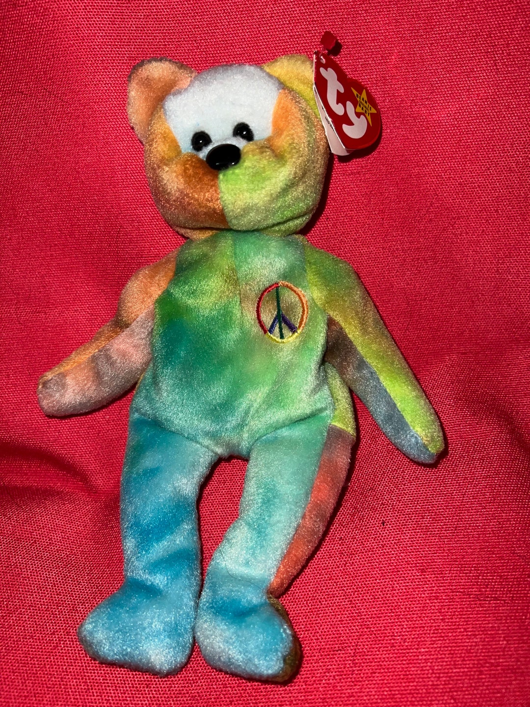 Peace Bear Beanie Baby Style 4053 - Etsy