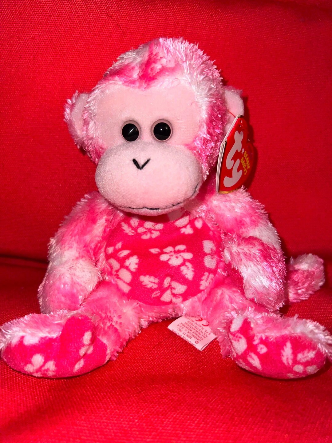Sunset the Pink Monkey • Beanie Baby - Etsy