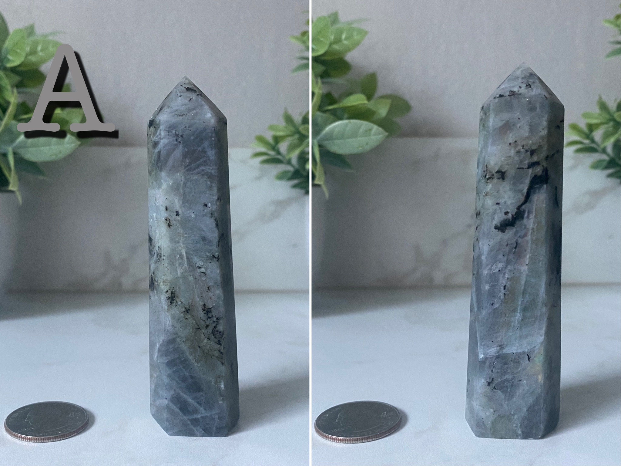 Labradorite Towers *you Choose* With Flash Rainbow and Purple - Etsy