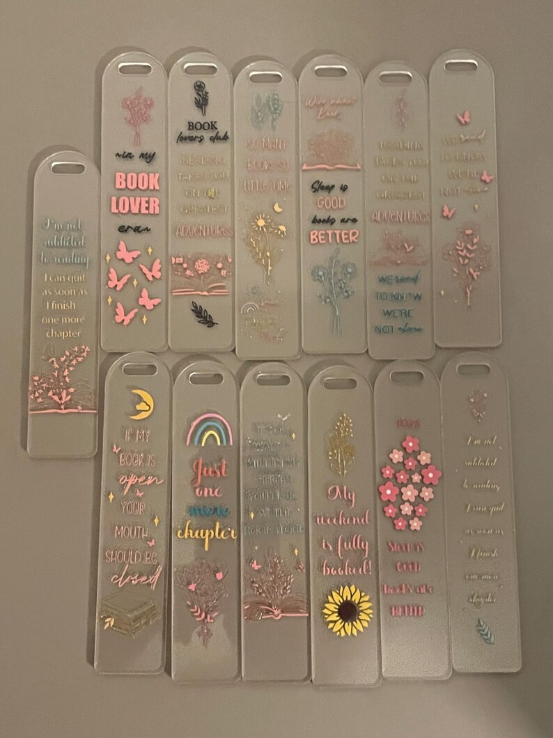 Acrylic Bookmarks - Etsy