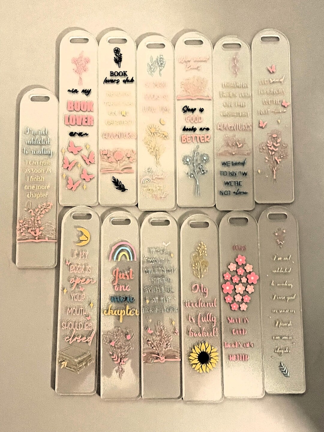 Acrylic Bookmarks - Etsy