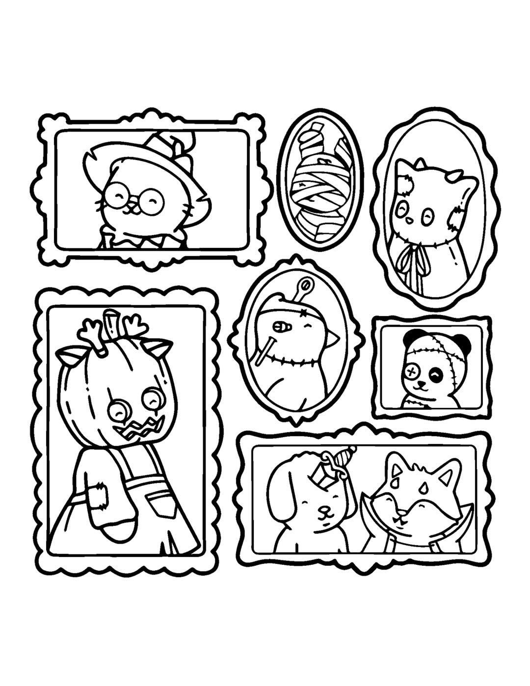 Boo Friends Coloring Book - Etsy