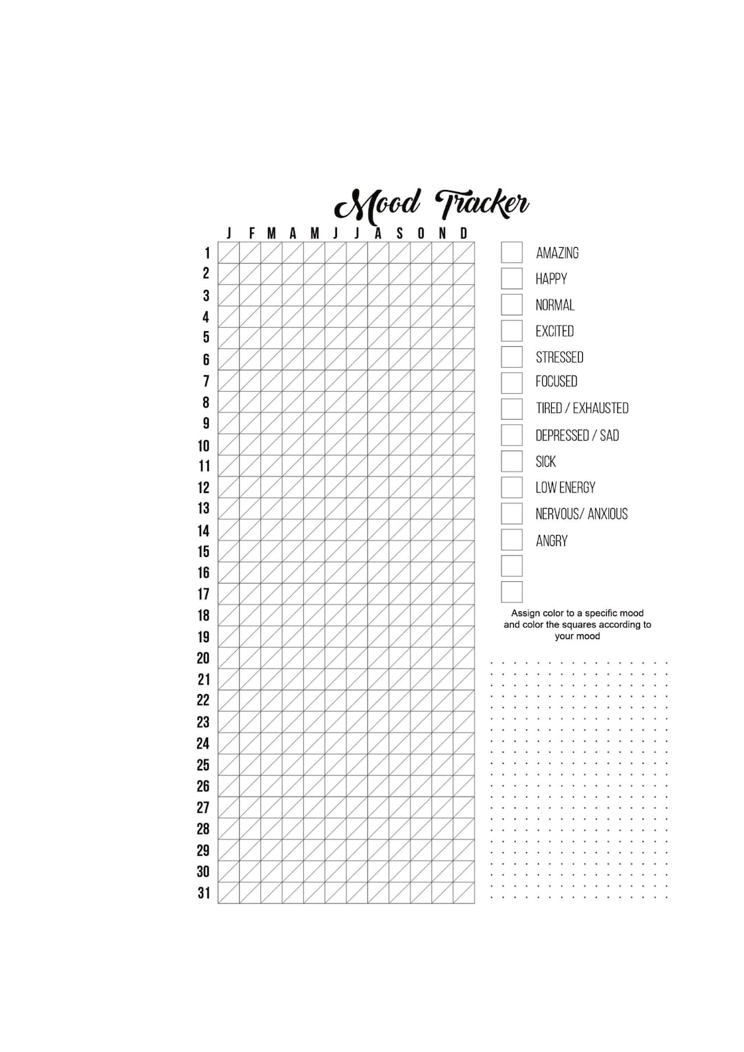 Mood Tracker - Etsy