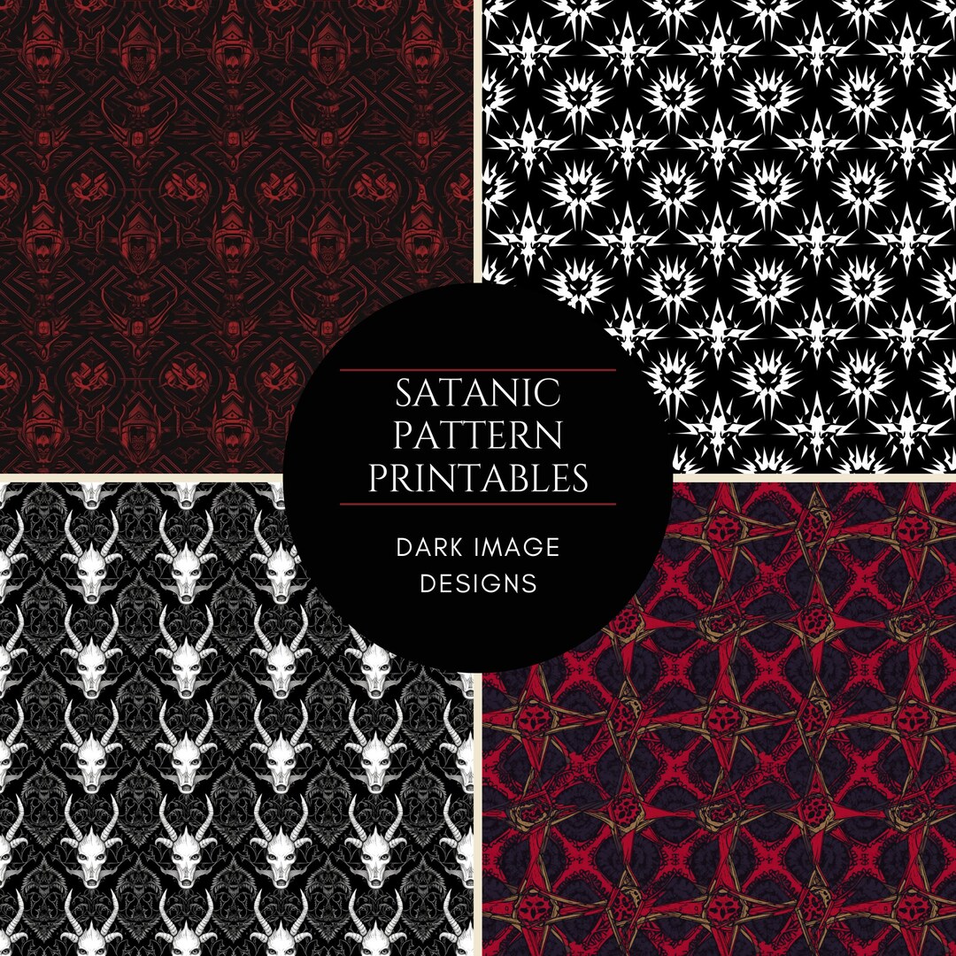 Satanic Pattern Printables - Etsy
