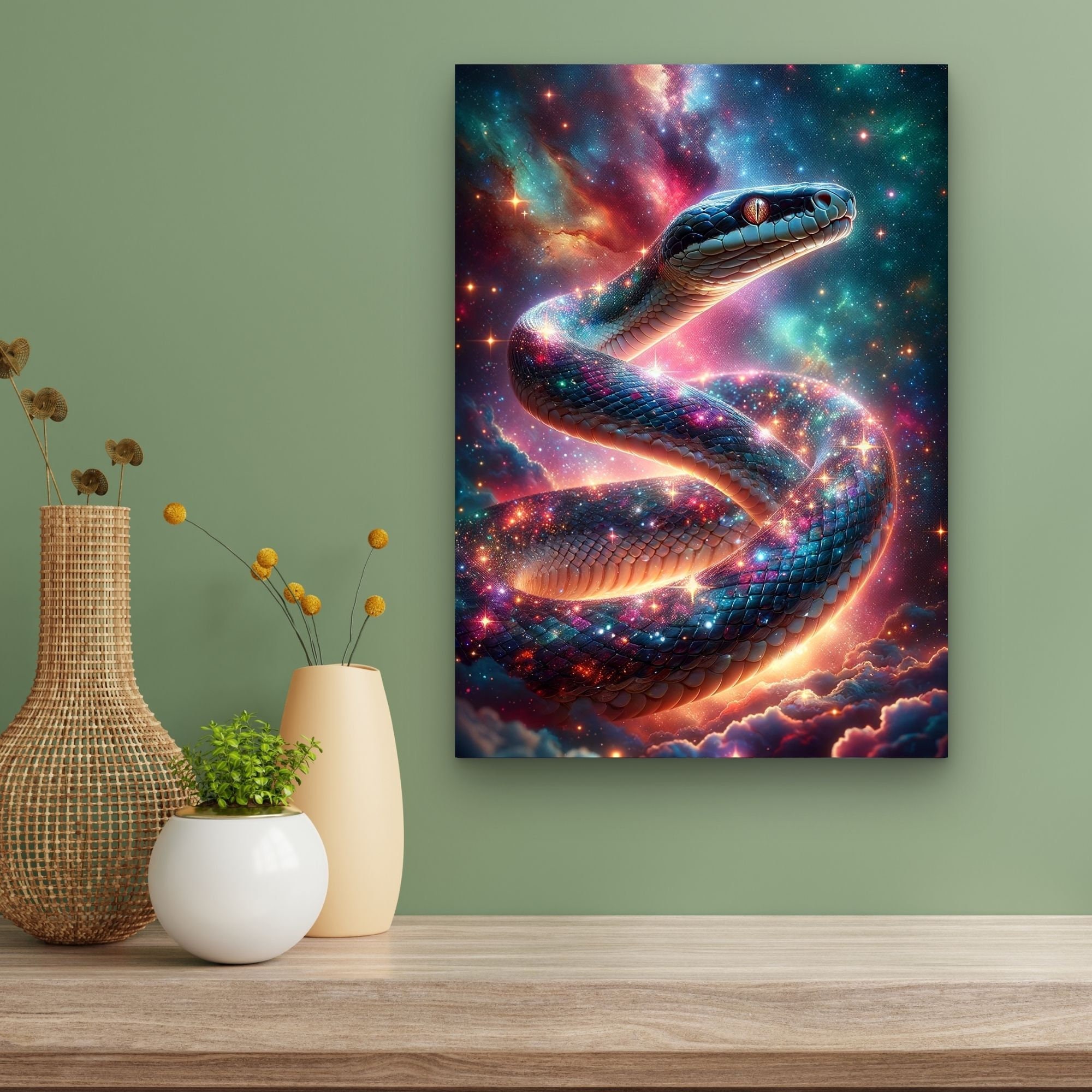 Snake Power Animal Portrait: Shamanic Spirit Art - Digital Download - Etsy