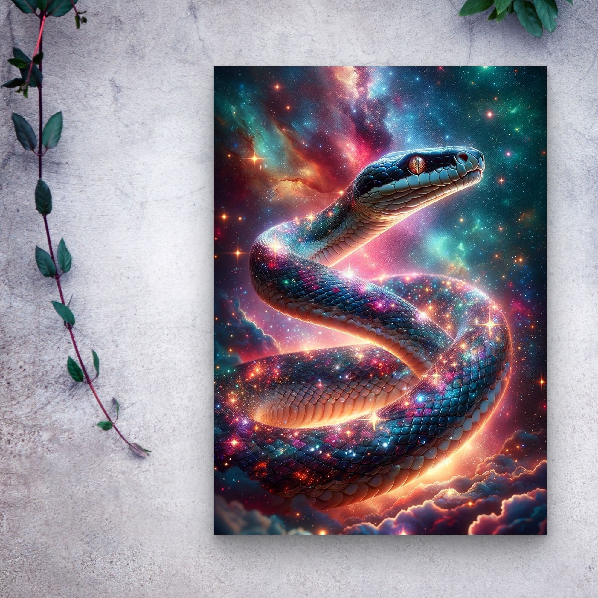 Snake Power Animal Portrait: Shamanic Spirit Art - Digital Download - Etsy