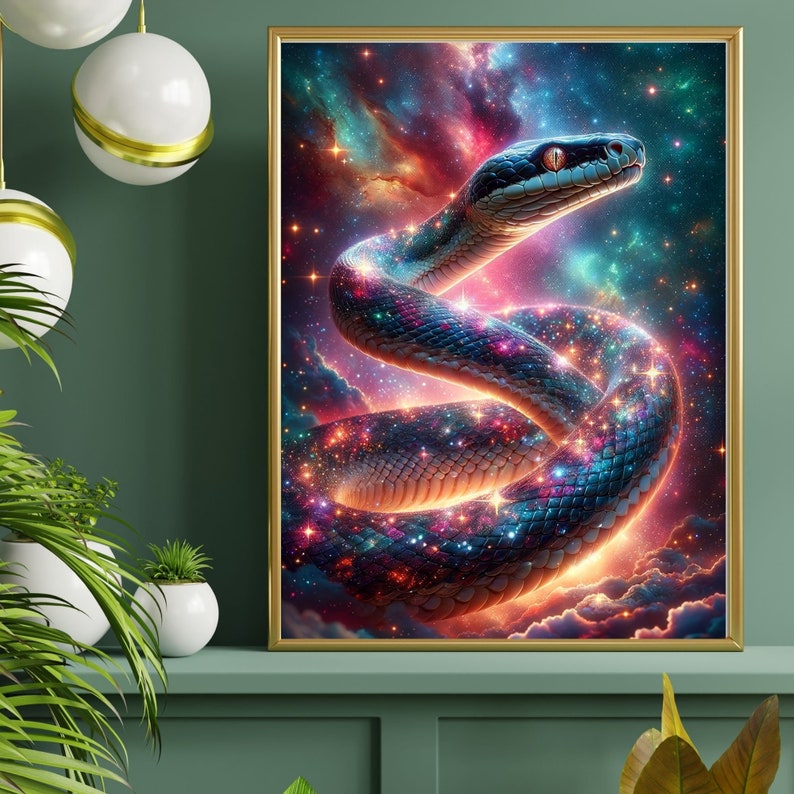Snake Power Animal Portrait: Shamanic Spirit Art - Digital Download - Etsy