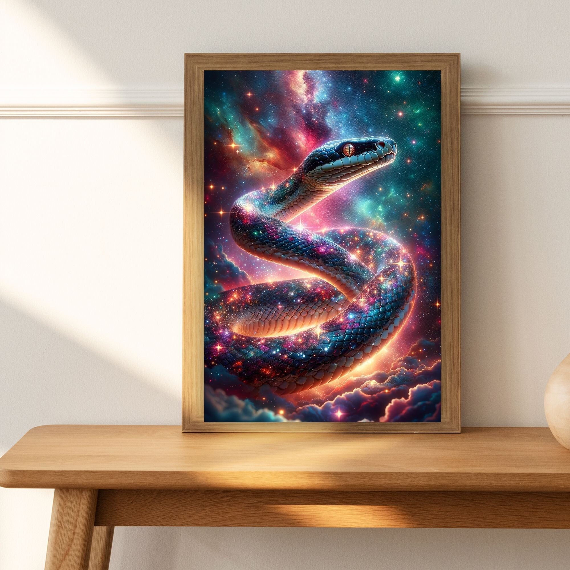 Snake Power Animal Portrait: Shamanic Spirit Art - Digital Download - Etsy