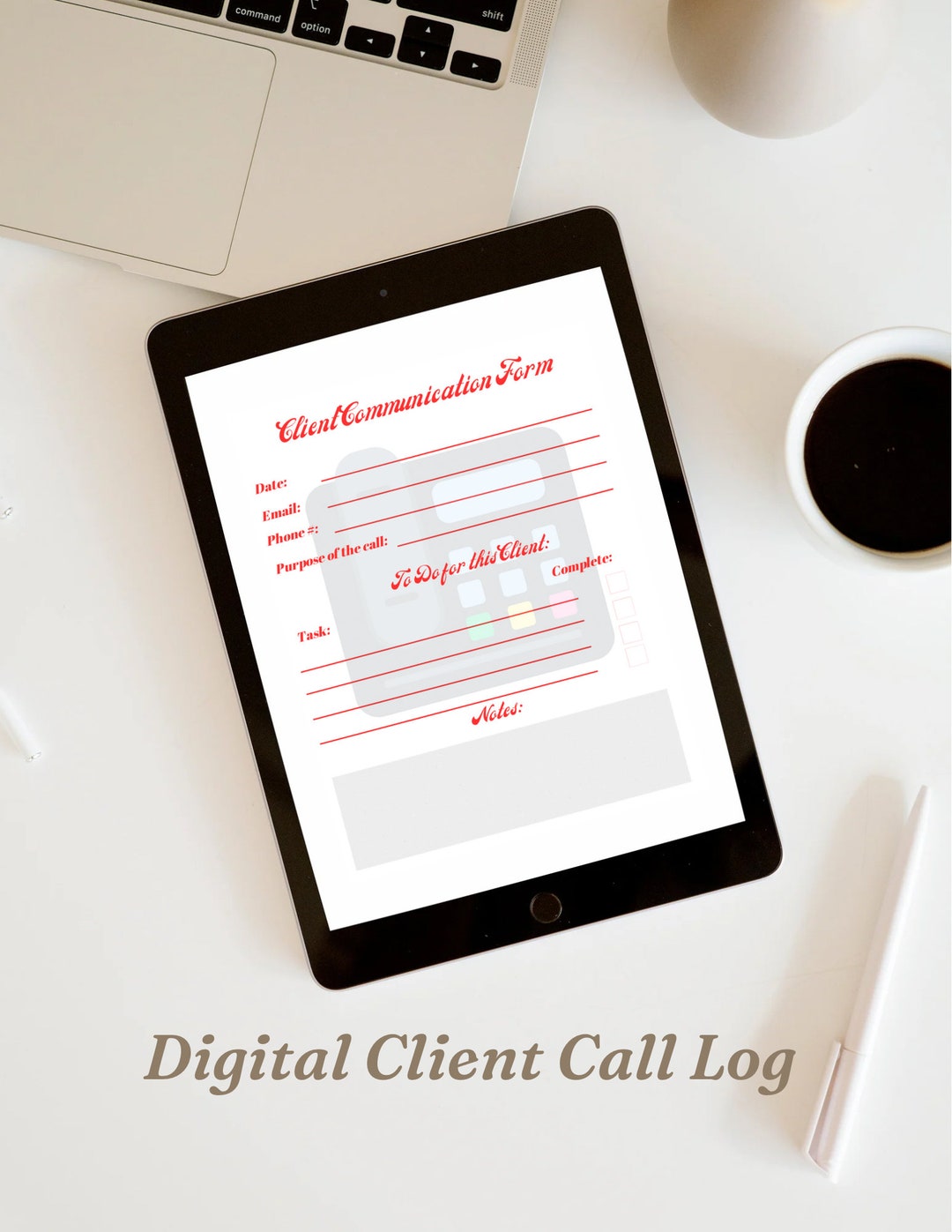 Digital Call Log | Message Taking Forms | Printable Business Form ...