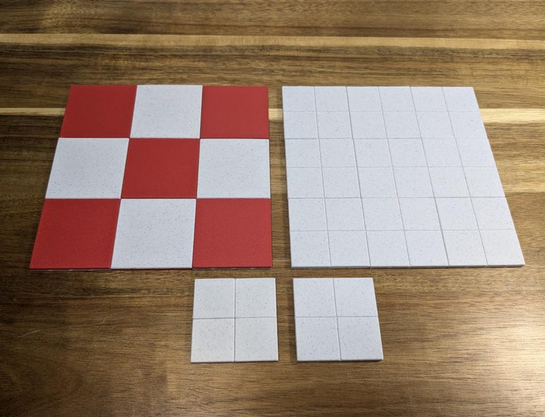 2-inch Magnetic Square Tiles X10 (dual Style, Dual Color) - Etsy