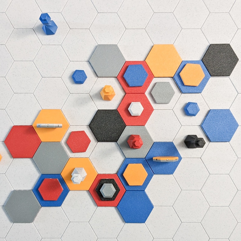 1-inch Magnetic Hex Tiles X10 dual Color - Etsy