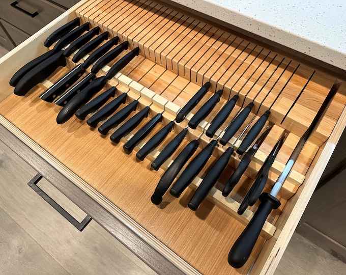 Custom In-drawer Knife Block - Etsy