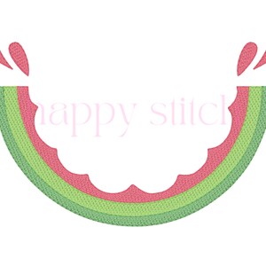 Watermelon Rind Sketch Embroidery Design, Monogram Frame, Instant ...