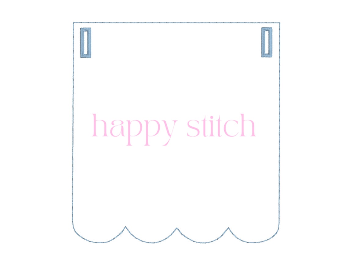 In the Hoop Banner Pennant Scallop Bottom Bean Stitch Embroidery Design ...