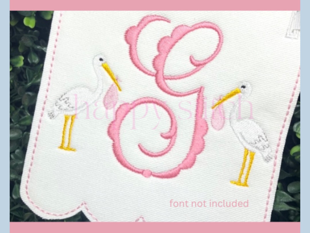 Stork With Baby Bundle Mini Embroidery Design, Instant Download - Etsy