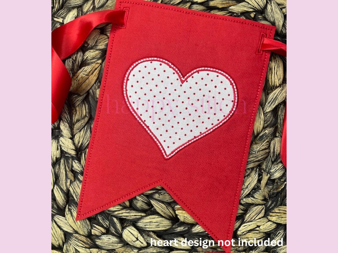 In the Hoop Banner Pennant Two Point Multiple Sizes, ITH Embroidery ...
