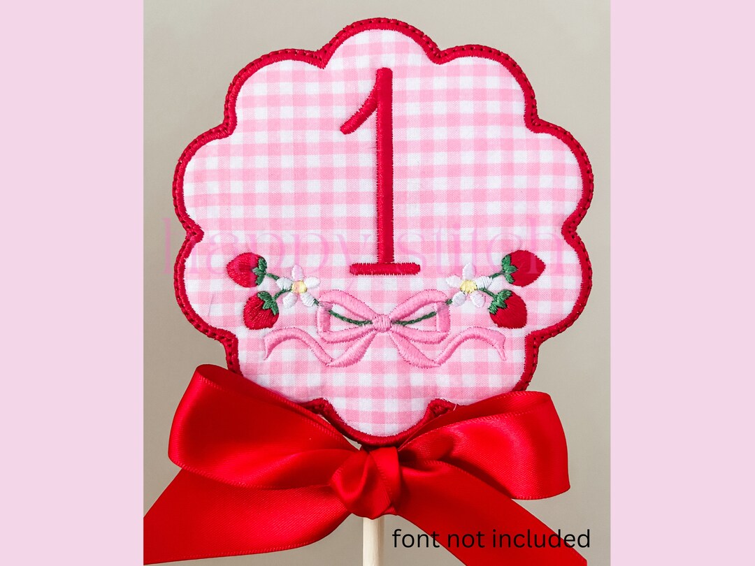 Satin Strawberry Bow Swag Frame Embroidery Design, Monogram Frame ...