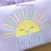 Sunshine Half With Rainbow Rays Embroidery Design, Sun Smiling Face ...